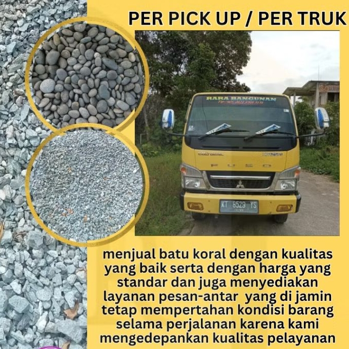 Jual JUAL KORAL BULAT/PECAH PER PICK UP/ JUAL BATU SPLIT PERPICK UP ...