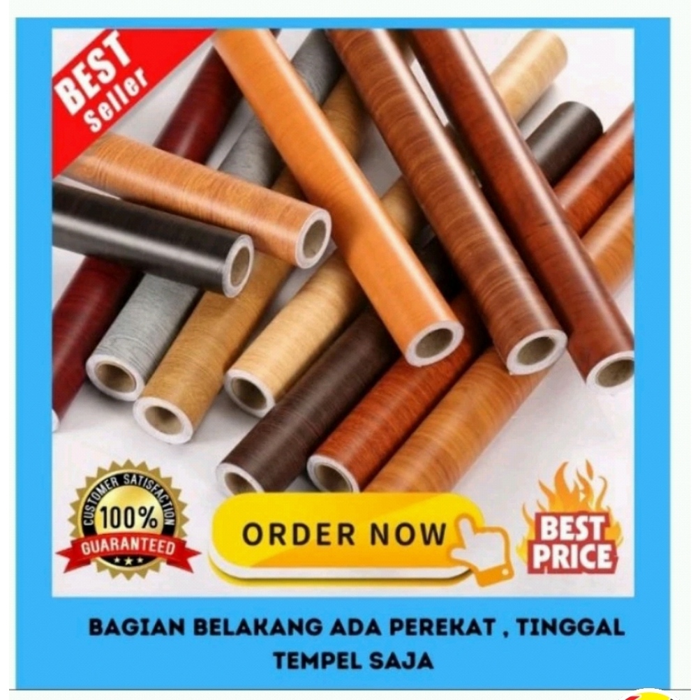 Jual sttiker kayu PVC stiker pelapis furinture//stiker motif kayu ...