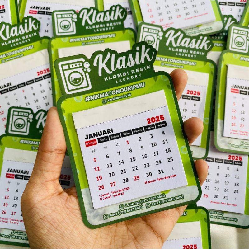 Jual Kalender Magnet Custom 2025 Isi 80 pcs kalender FREE 10 pcs ...