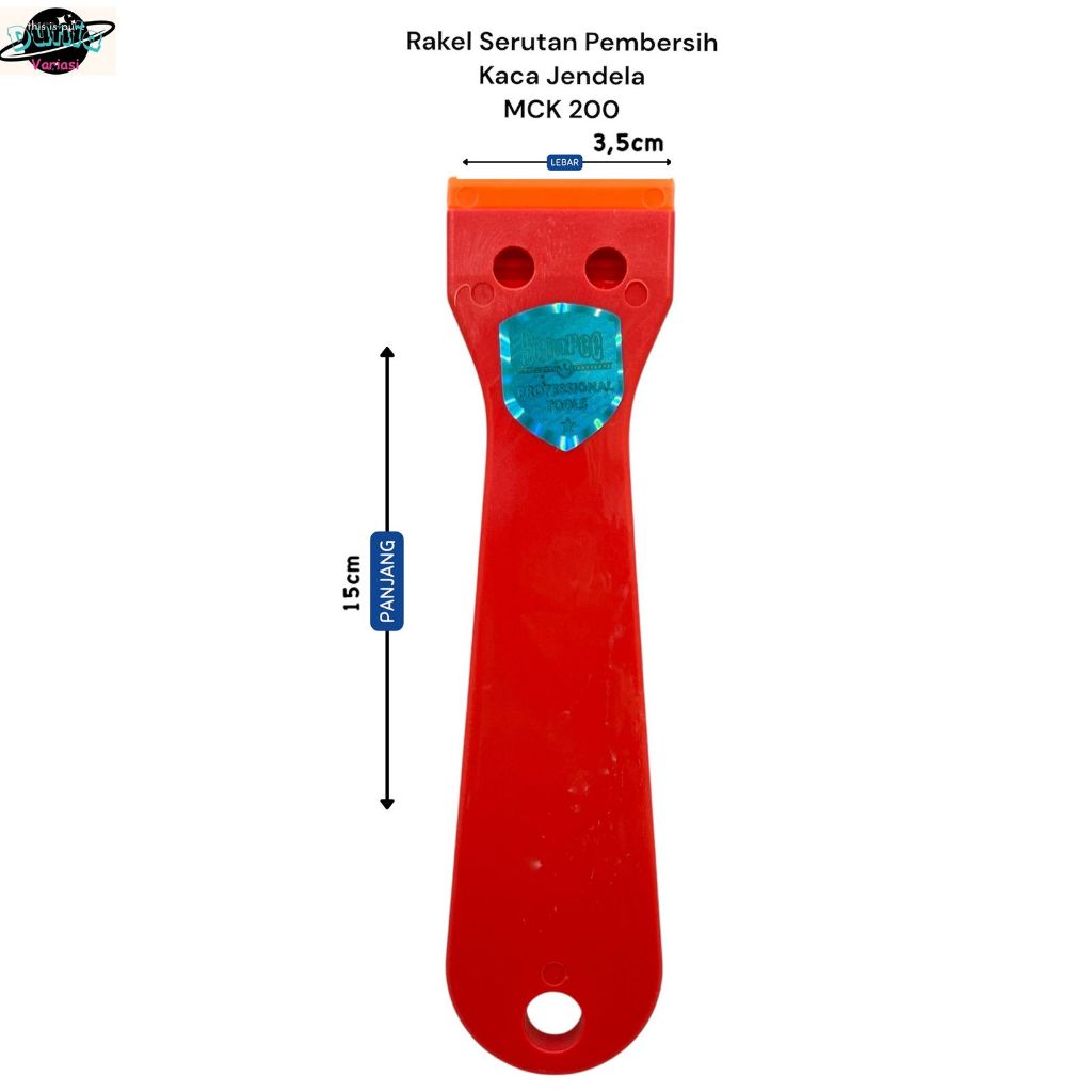 Jual Rakel Kape Serutan Pembersih Kaca Jendela Kacafilm Sticker Scrapee MCK 200 | Shopee Indonesia