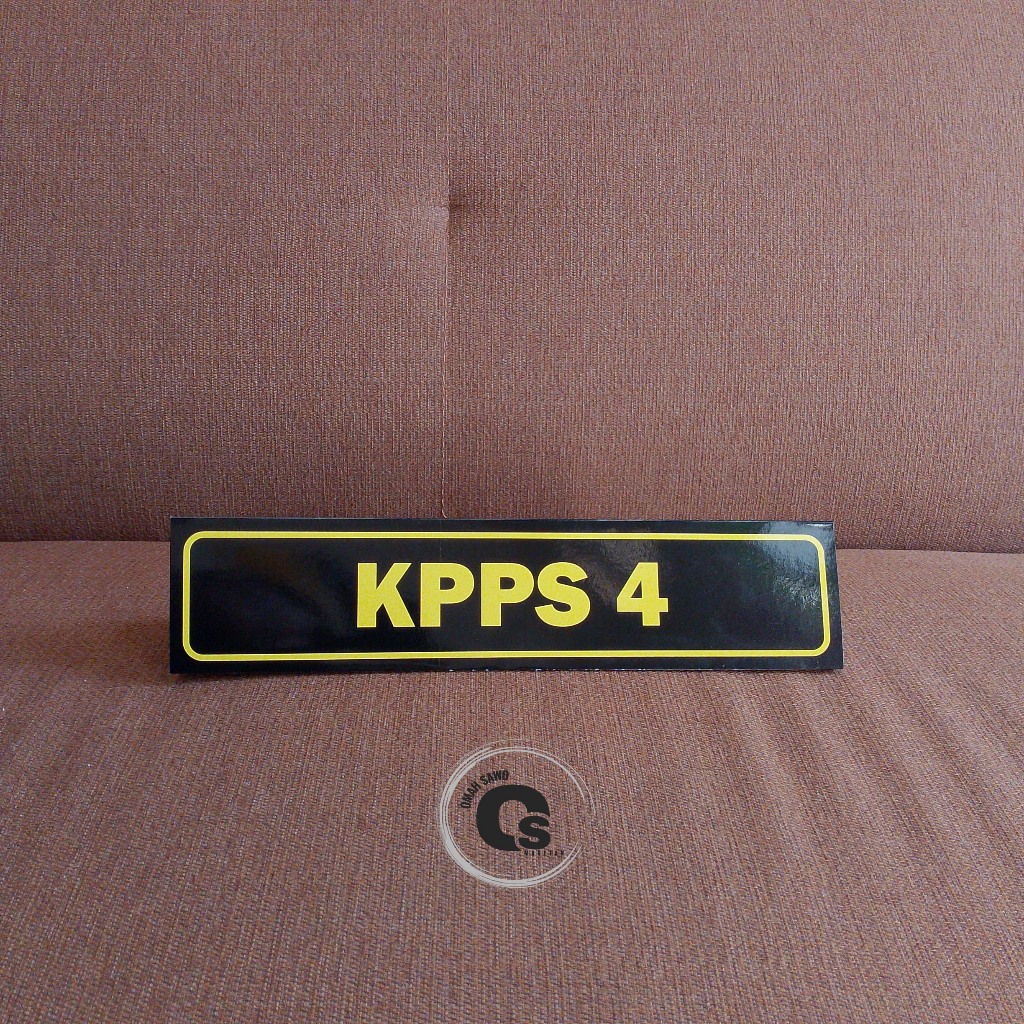Jual Papan Nama Meja Kertas KPPS 4 - Nama Meja Petugas KPPS 4 - Pilkada ...