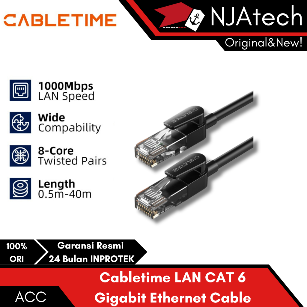 Jual Kabel LAN RJ45 Cat 6 20M 25M 30M 35M 40M Gigabit Ethernet UTP ...