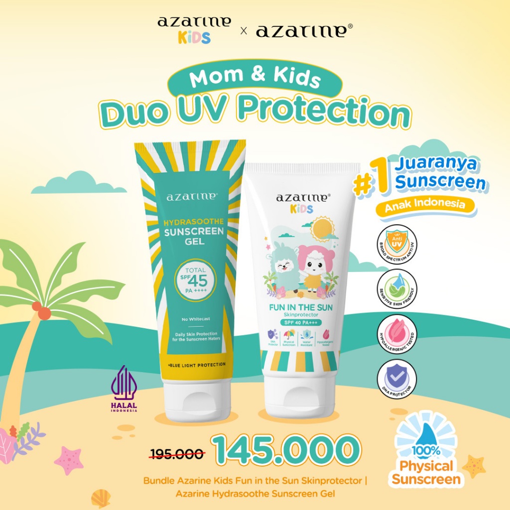 Jual Azarine Family Package Duo UV Protection [2 pcs Sunscreen Dewasa ...