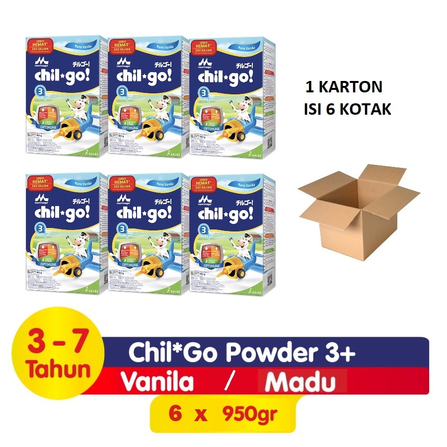 Jual Chilgo Powder 3+ / Morinaga Chil-Go 3+ 950 gr (1 karton isi 6 ...