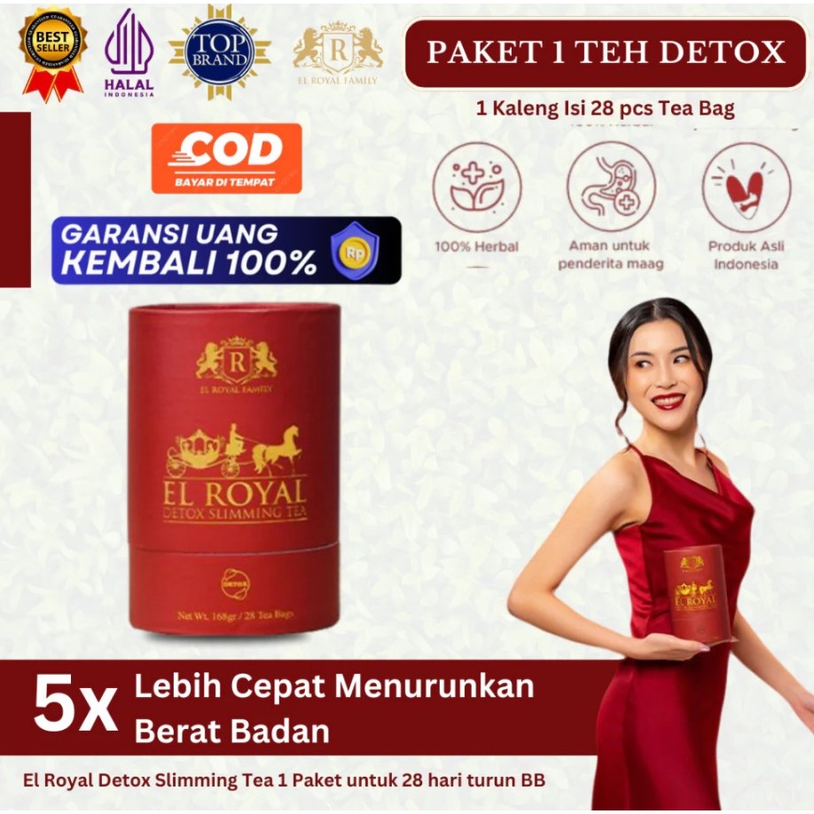 Jual EL ROYAL DETOX Slimming Tea - Teh Detox Tubuh Teh Herbal Premium 1 ...