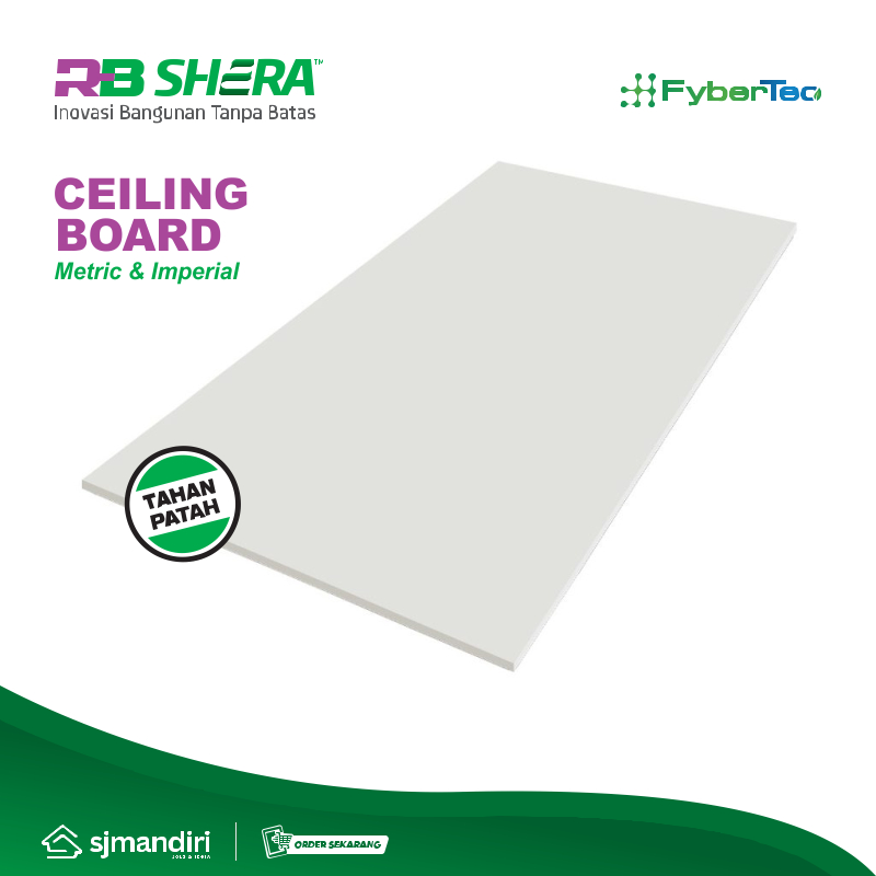 Jual RB SHERA Ceiling Board Metric Board Papan Silikat Fiber Cement ...