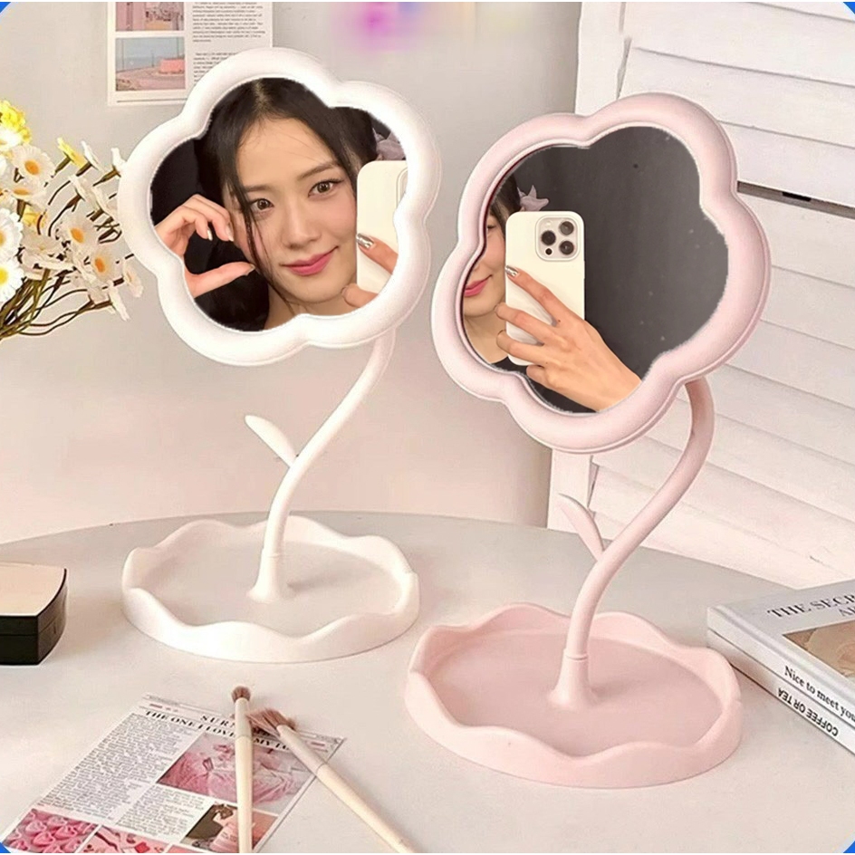 Jual Cermin Rias Kaca Motif Bunga Make Up Standing Mirror Make Up ...