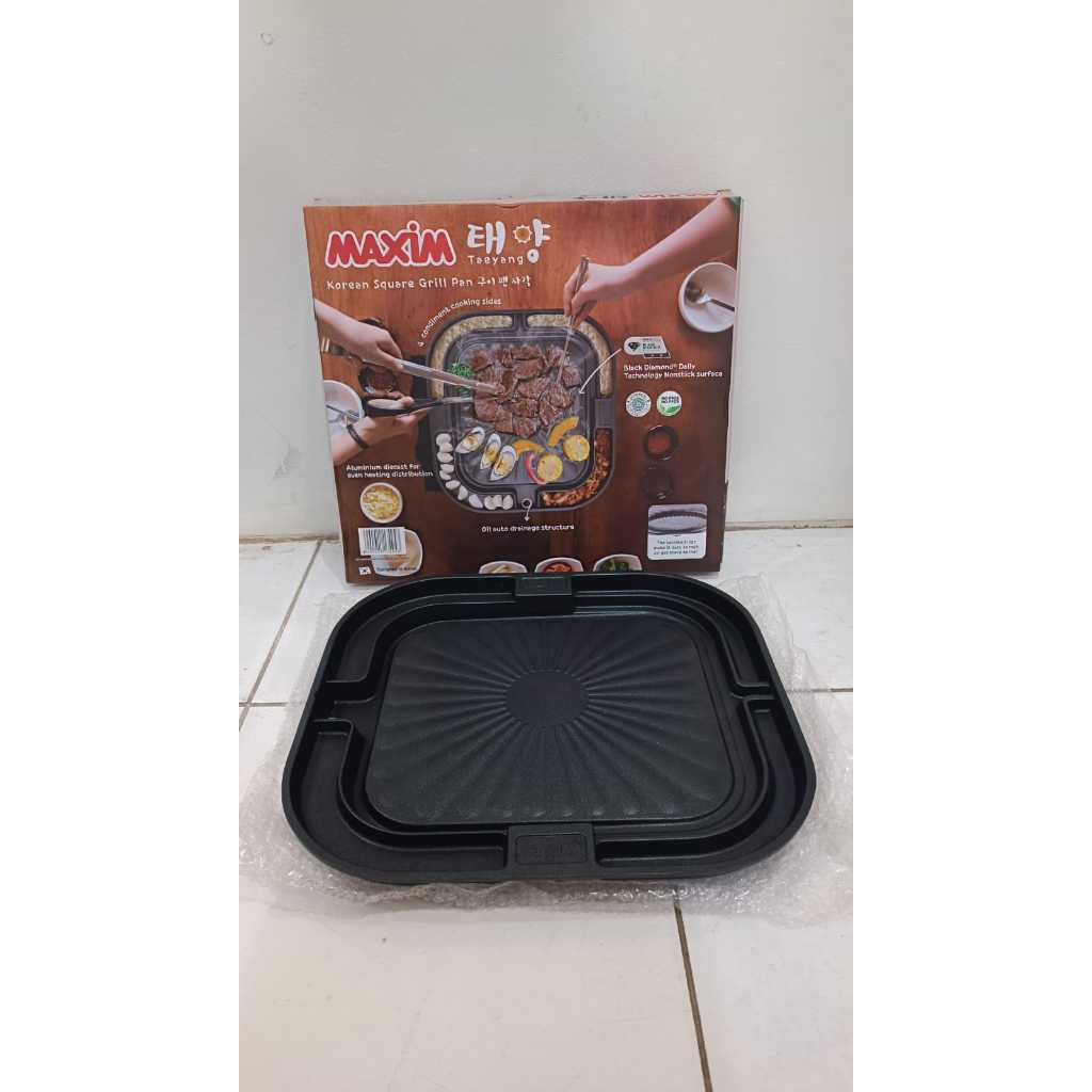 Jual ALAT PANGGANG MAXIM KOREAN SQUARE GRILL PAN | Shopee Indonesia