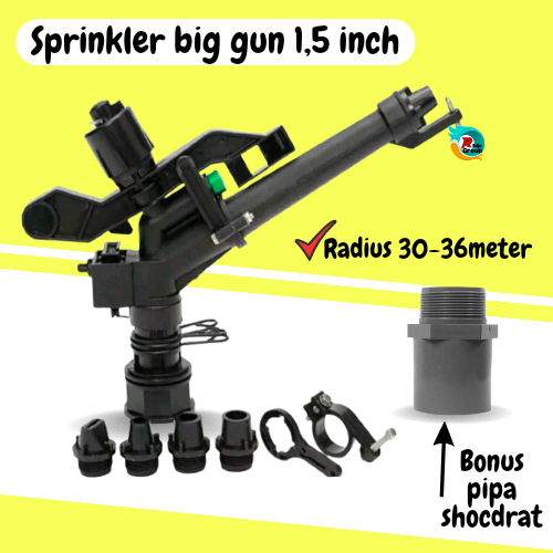 Jual SPRINKLER PERTANIAN SPRINKLE BIG GUN 1.5 INCH RAIN GUN IMPACT ...