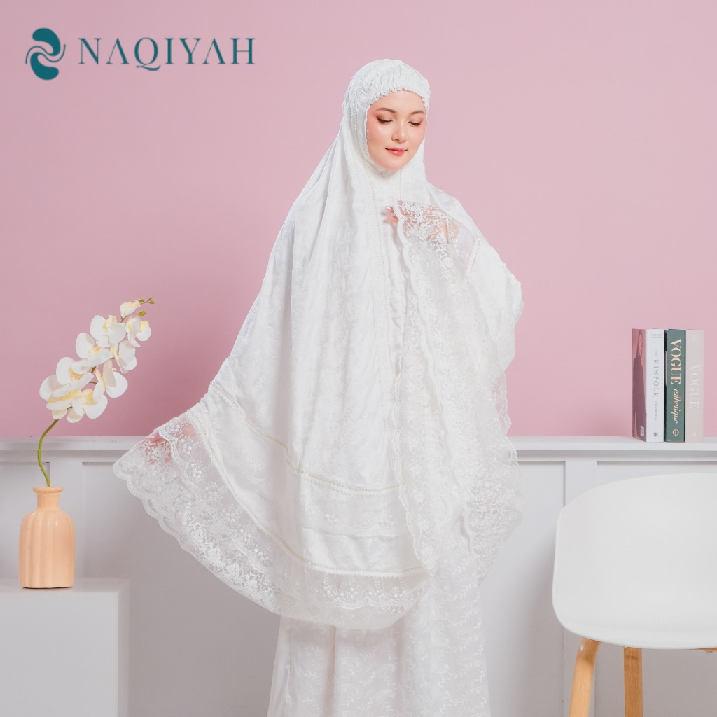 Jual Naqiyah - Mukena Dewasa Laura series | Mukena Sutra Ori Renda Tule ...