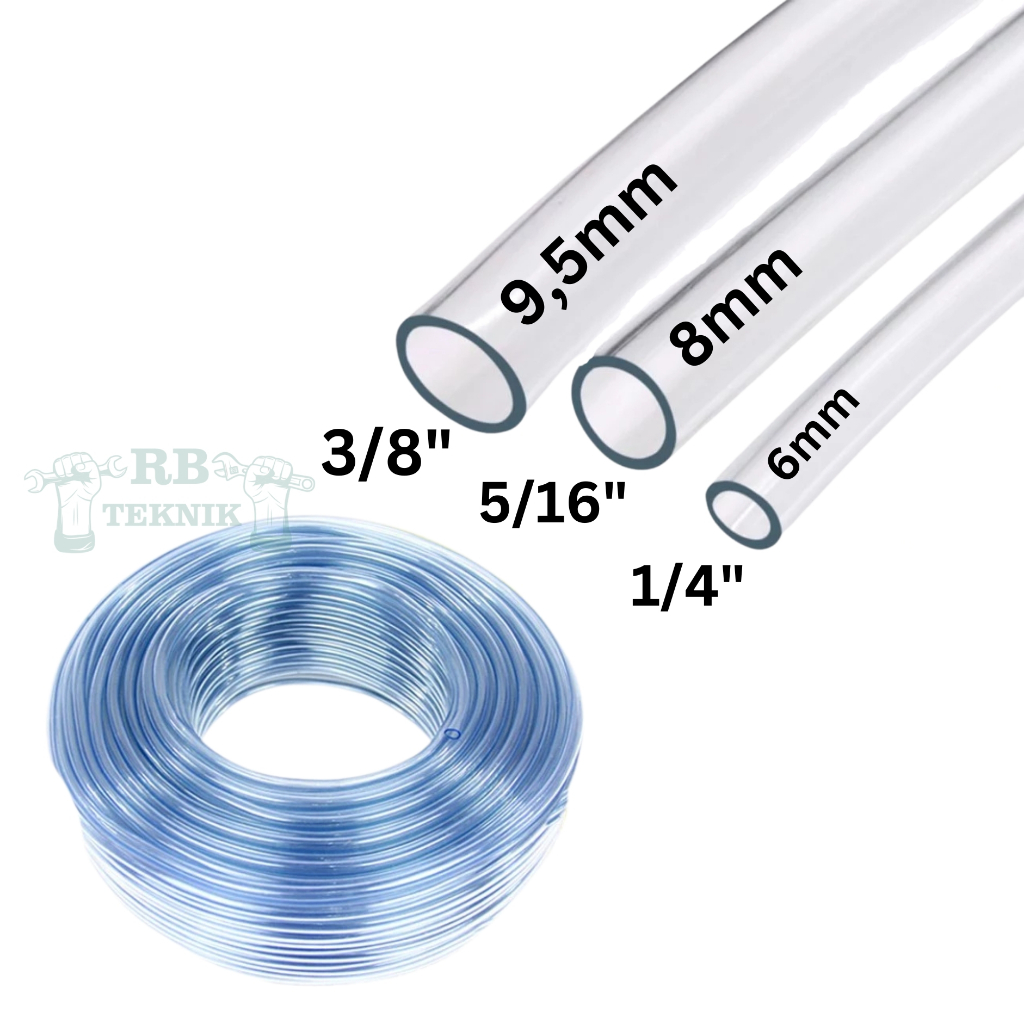 Jual Selang Bening Aerator 1/4 5/16 3/8 Inch Elastis untuk Aquarium ...