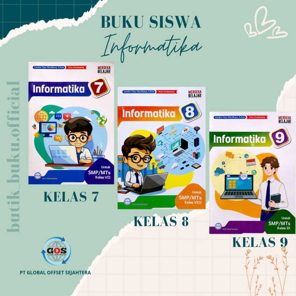 Jual BUKU SISWA INFORMATIKA KELAS 7,8,9 KURIKULUM PENGGERAK-MERDEKA SMP/MTS (PENERBIT:GOS ...