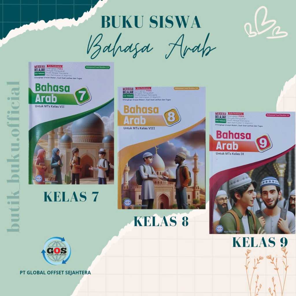 Jual BUKU SISWA BAHASA ARAB KMA 450 TERBARU KELAS 7,8,9 KURIKULUM PENGGERAK-MERDEKA SMP/MTS ...