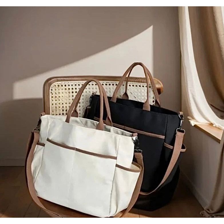 Jual tokochi - Totebag Kanvas dilengkapi Tali Panjang | Shopee Indonesia