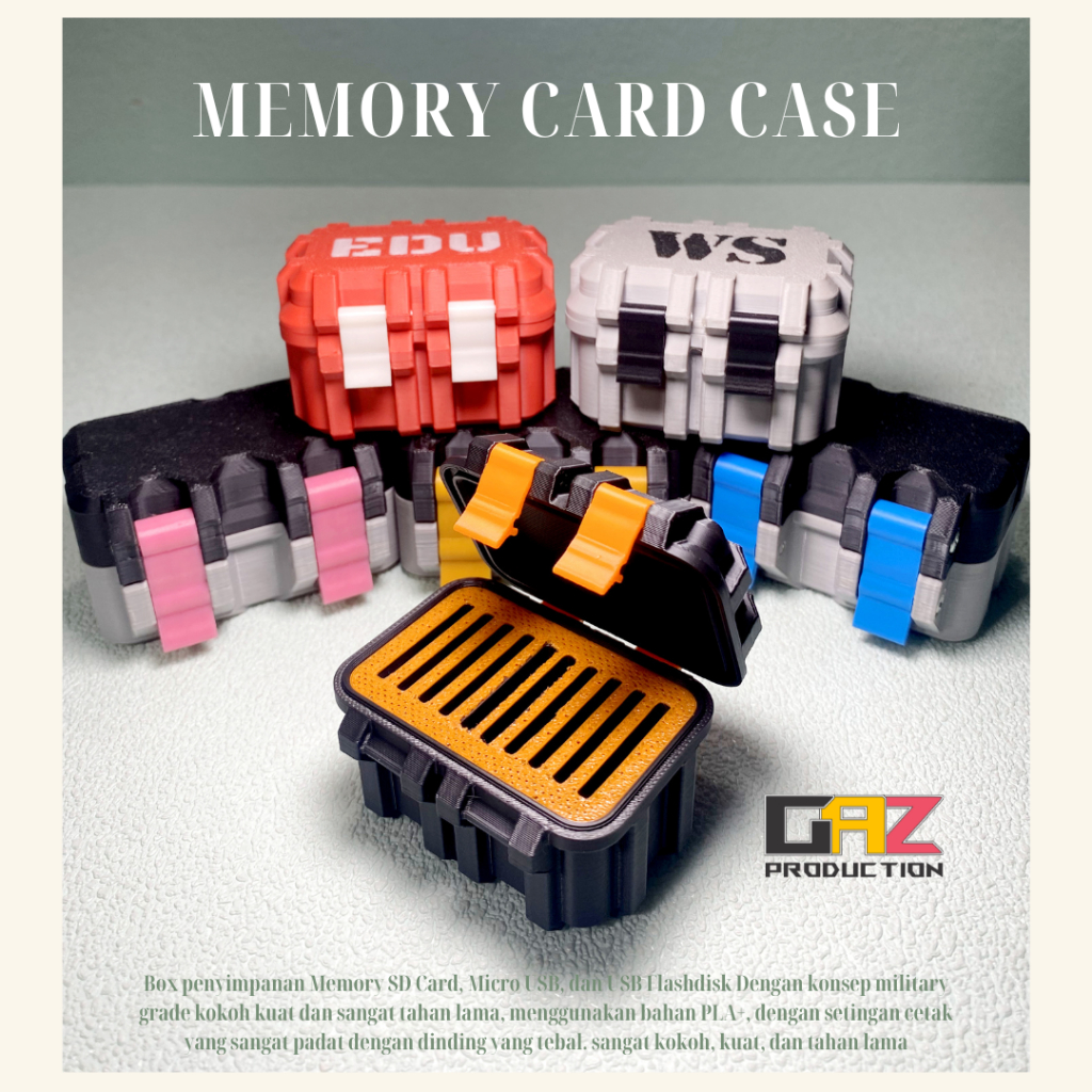 Jual SD Card Box Tempat Memory Card 3D Printed Hard Rugged Box | Shopee ...