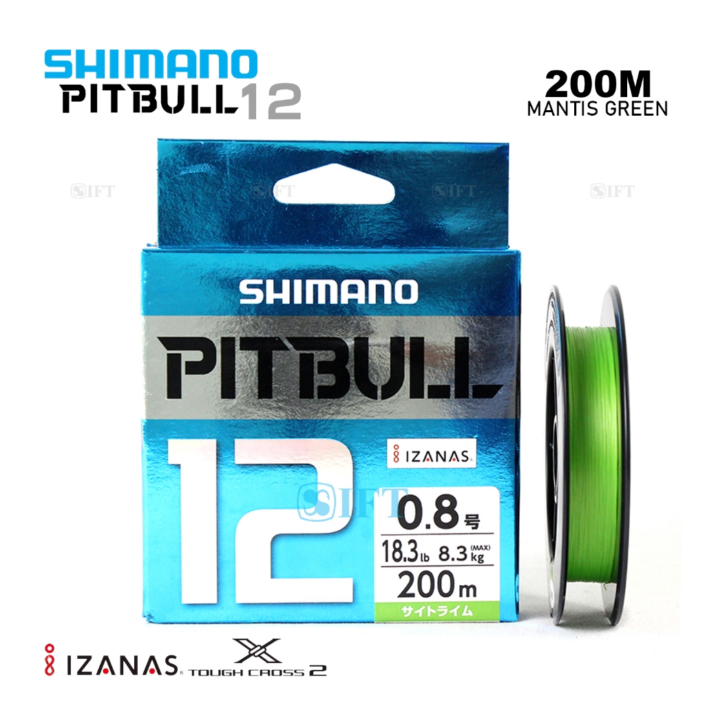 Jual Senar PE SHIMANO PITBULL 12 200M MANTIS GREEN | Made in Japan | Izanas Toughcross2 Jepang ...