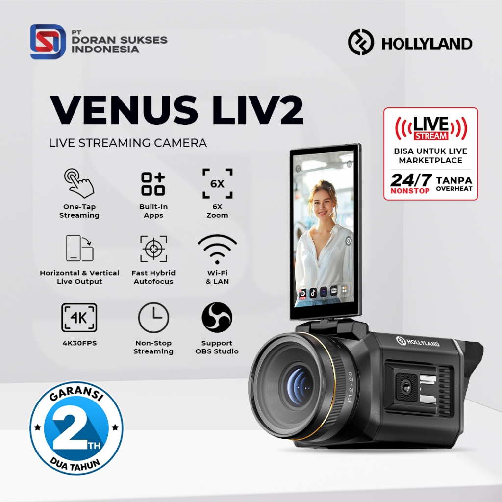 Jual Hollyland VenusLiv V2 Live Streaming Cam 4K Venus Liv Stream ...