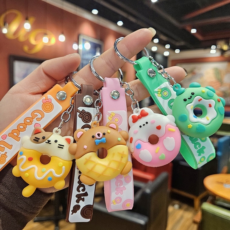 Jual Gantungan Kunci Donat Hewan / Gantungan Kunci Lucu / Keychain / Gantungan Tas Kunci Lucu ...