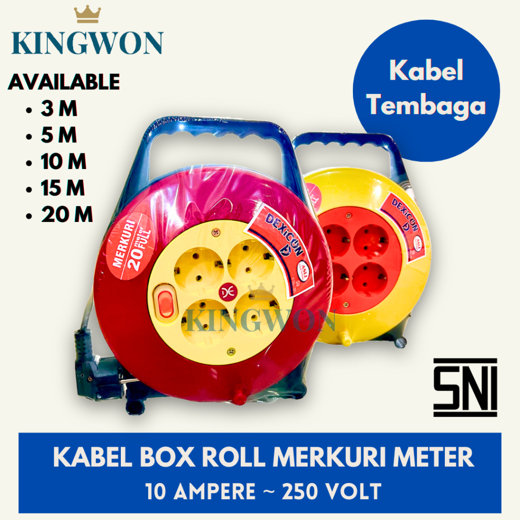 Jual ROLL KABEL GULUNG BOX KABEL OLOR PANJANG KABEL 3 M 10 M 15 M 20 ...
