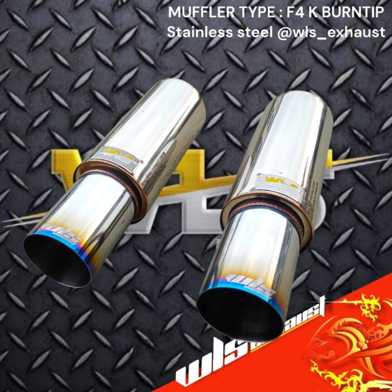Jual KNALPOT MOBIL F4 K WLS EXHAUST SYSTEM STAINLESS STEEL | Shopee ...