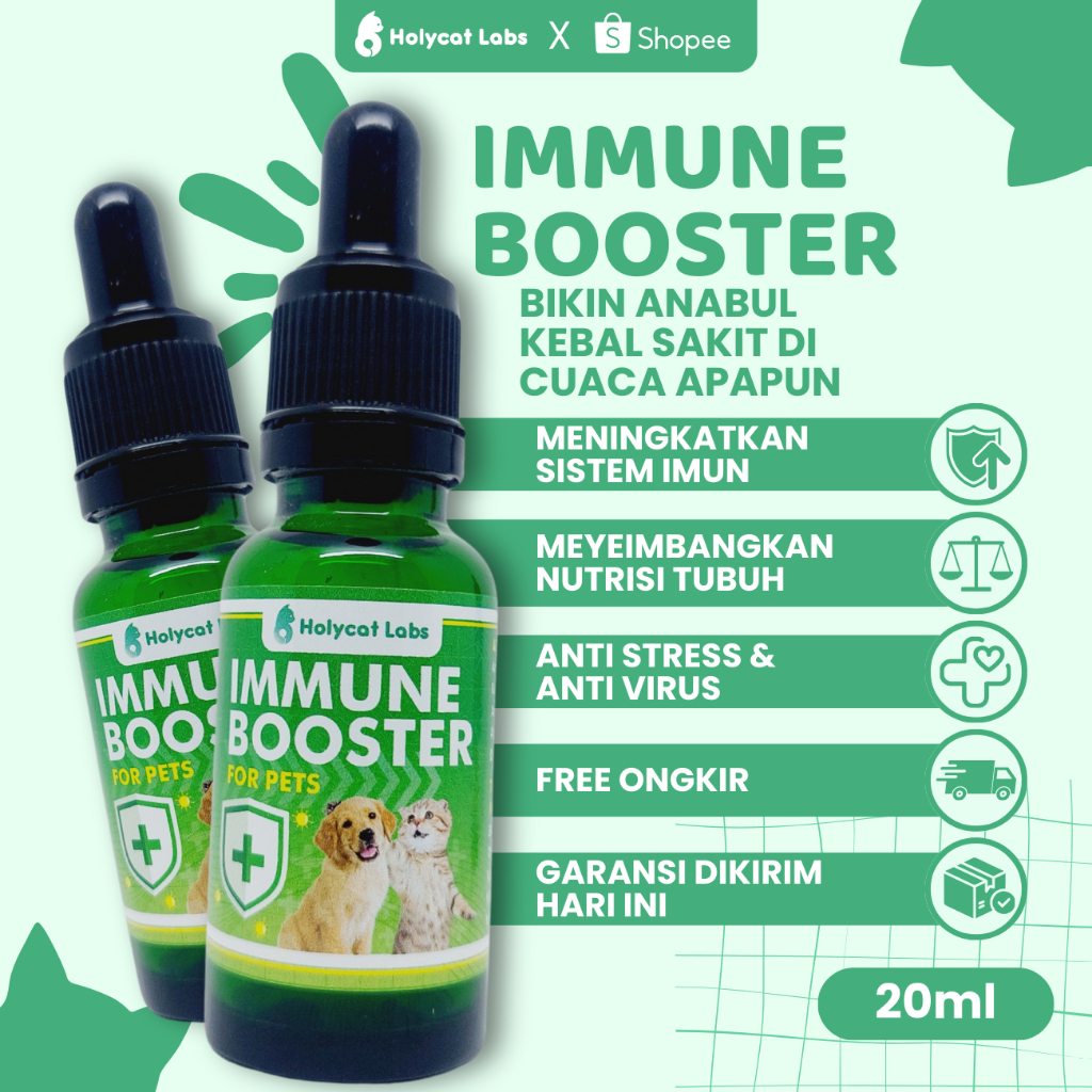 Jual Holycatlabs Immune Booster Vitamin Imun dan Anti Virus Kucing dan ...