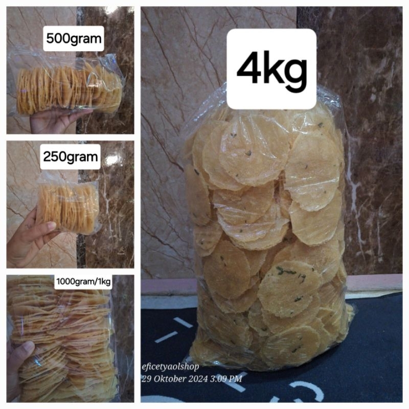 Jual Lempeng Kerupuk Singkong cemilan Dari singkong OPAK SINGKONG ...
