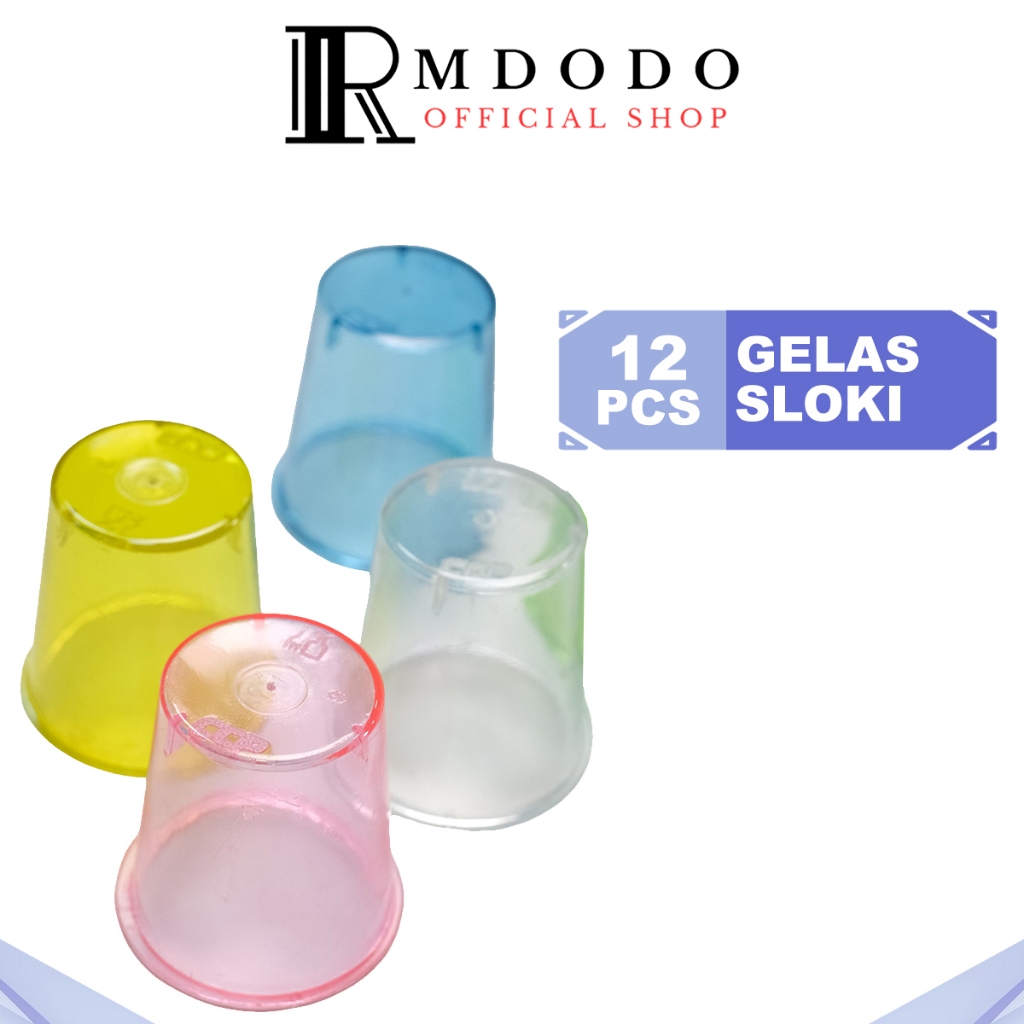 Jual Rmdodo - Gelas Sloki Plastik Shot Glass [1 Pack - 12 Pcs Gelas ...