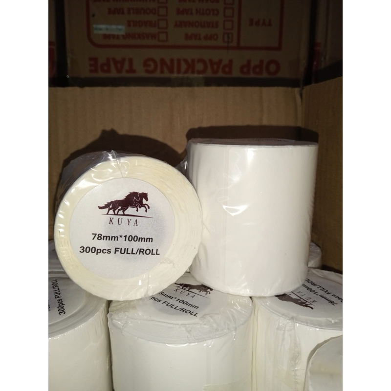 Jual Label thermal kuya 78mm x 100mm x 300pcs 1 dus isi 18 | Shopee ...
