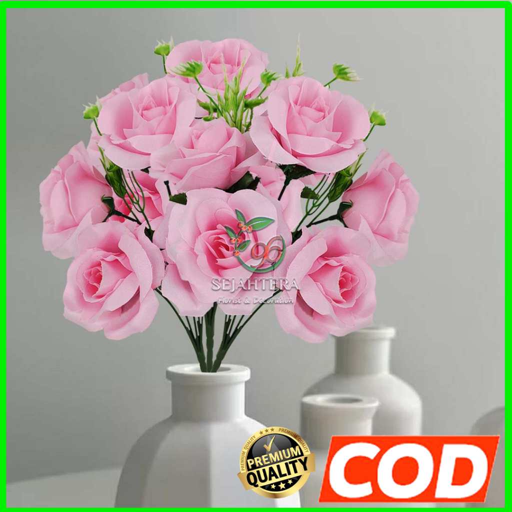 Jual BUNGA MAWAR ROSE PLASTIK TIPE- SJ CABANG 5 (1 PCS) - BUNGA MAWAR ...