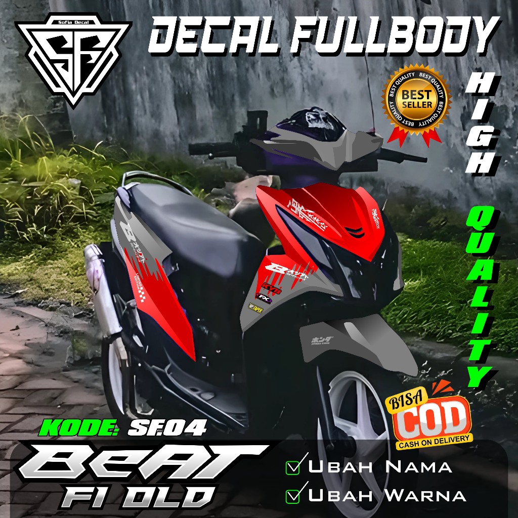 Jual (PROMO) Terbaru Decal Sticker Full Body Honda Beat fi Old Lama ...