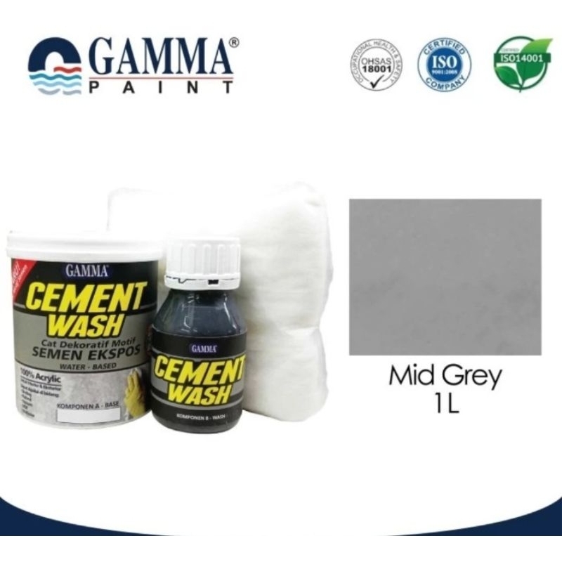 Jual GAMMA Cement Wash - Best Cement Wash Kit(1Ltr+300Ml)-Cat Motif ...