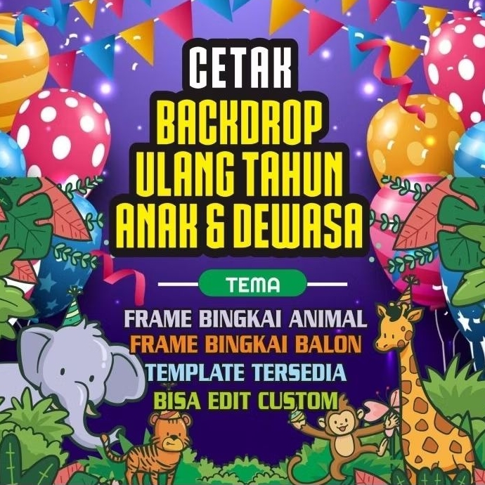 Jual PHOTO BOOTH SELFIE BOOTH BACKDROP BANNER MMT HAPPY BIRTH DAY WALL ...