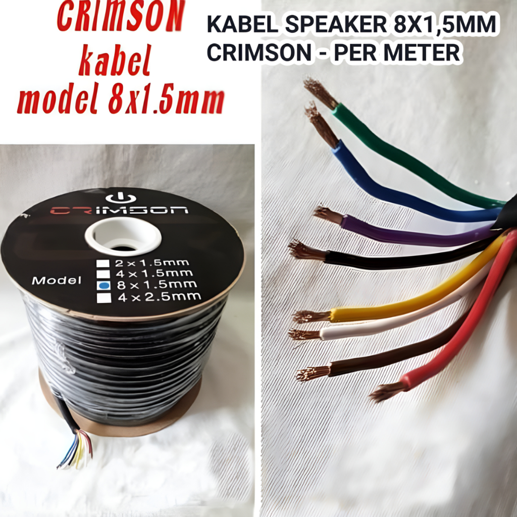 Jual Kabel Speaker 8x1,5mm Crimson Per Meter / Kabel Speaker CRIMSON ...