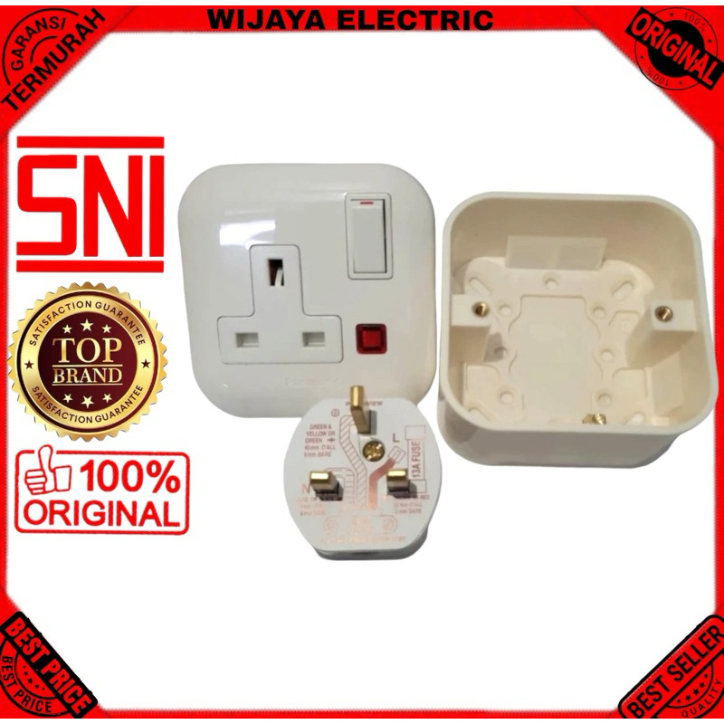 Jual Panasonic stop kontak ac 1 set Putih WBJ1214W-3K | Shopee Indonesia