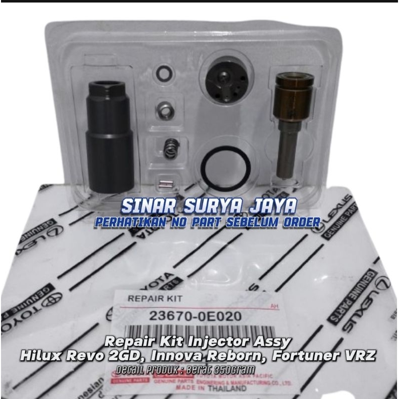 Jual Repair Kit Injector Assy Hilux Revo 2GD Innova Reborn Fortuner VRZ ...
