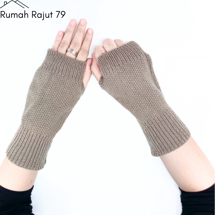 Jual Lolita Handsock Knit Sarung Tangan Manset Rajut FingerlessSarung ...