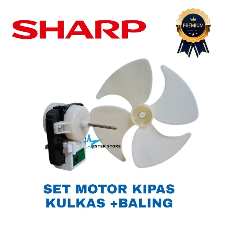 Jual Motor Fan kulkas + Baling Satu set Motor Fan kulkas Sharp 2 pintu ...