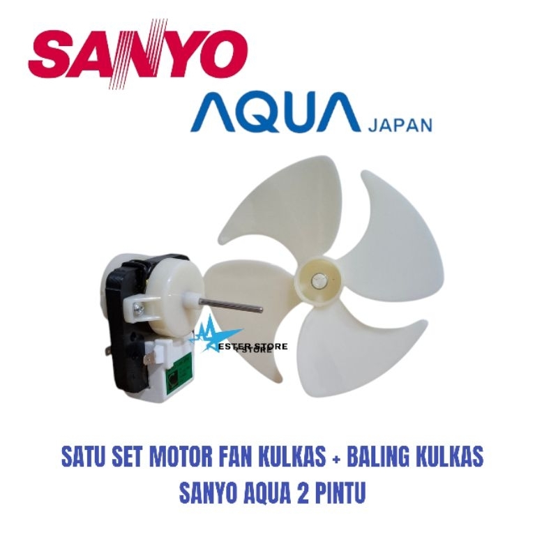 Jual Motor Fan kulkas +Baling satu set motor fan kulkas Sanyo Aqua 2 ...