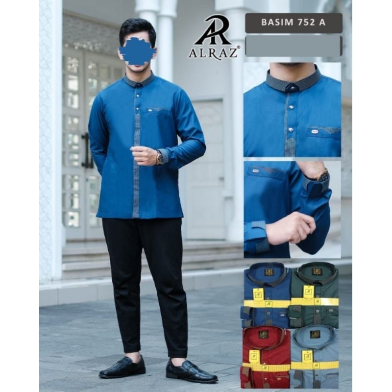 Jual Koko Alraz Lengan Panjang Model Basim Premium Kombinasi Katun ...