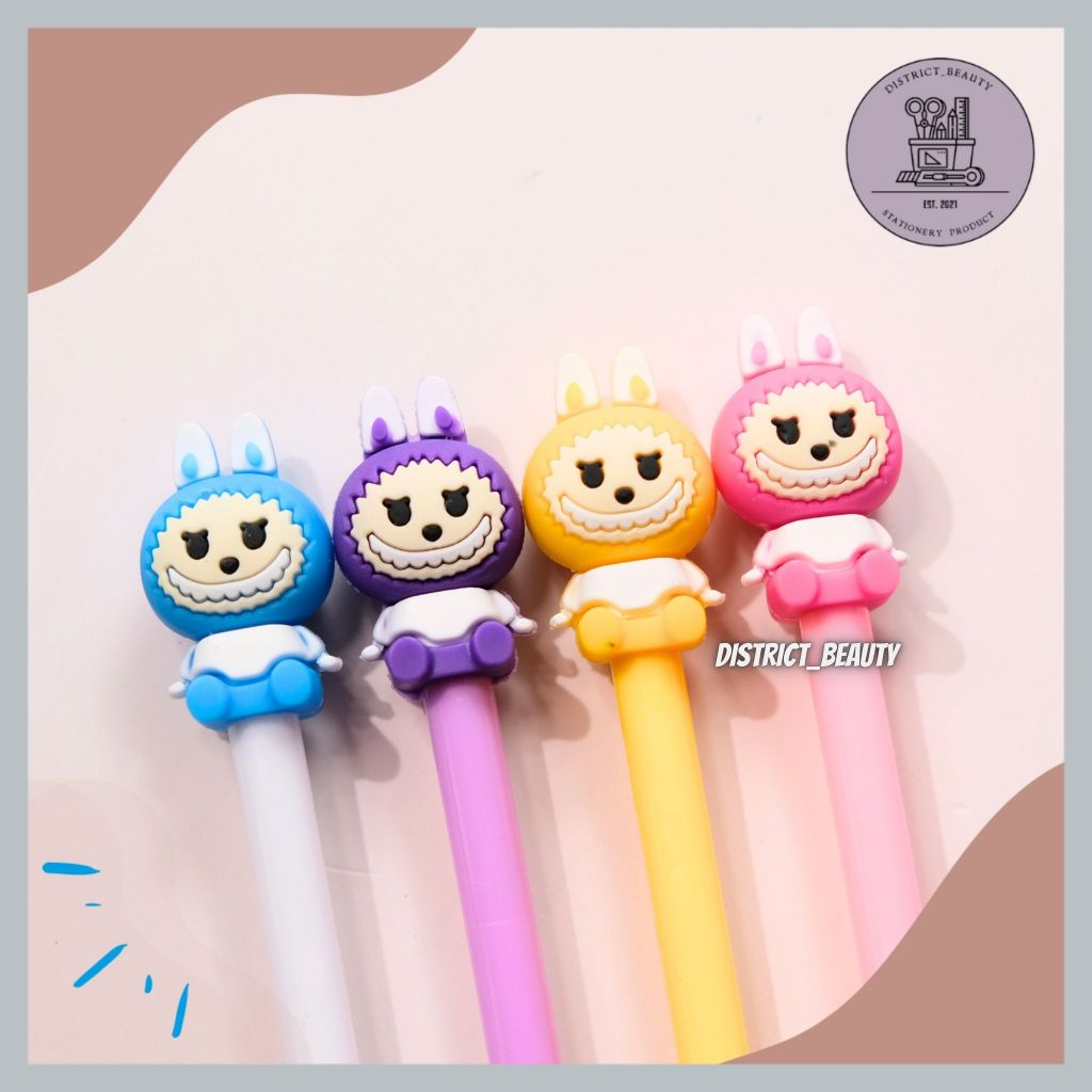 Jual PULPEN LABUBU PEN GEL LABUBU KEPALA PULPEN KARAKTER LABUBU LUCU ...