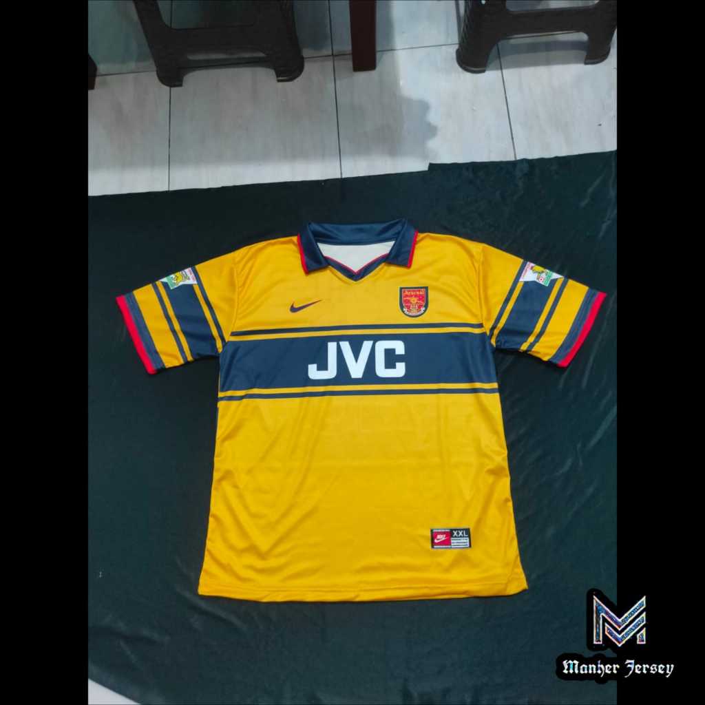 Jual JERSEY ARSENAL 1997 1998 1999 AWAY RETRO FULL PRINTING | Shopee ...