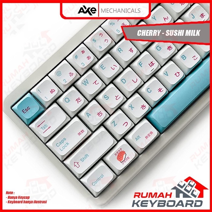 Jual KEYCAP - KEYCAPS - XDA - SUSHI MILK - PBT - DYE SUB - BLUE - 126 ...