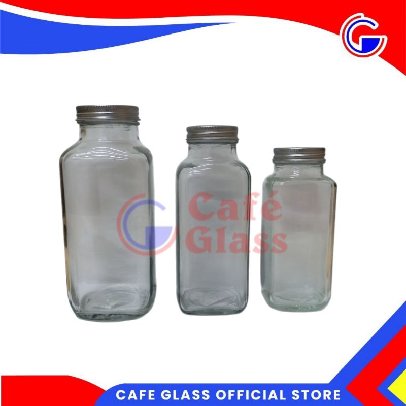 Jual BOTOL KACA KOTAK TUTUP ULIR | BOTOL NCP | BOTOL JUS JAMU BAHAN KACA BENING | BOTOL PRESS ...