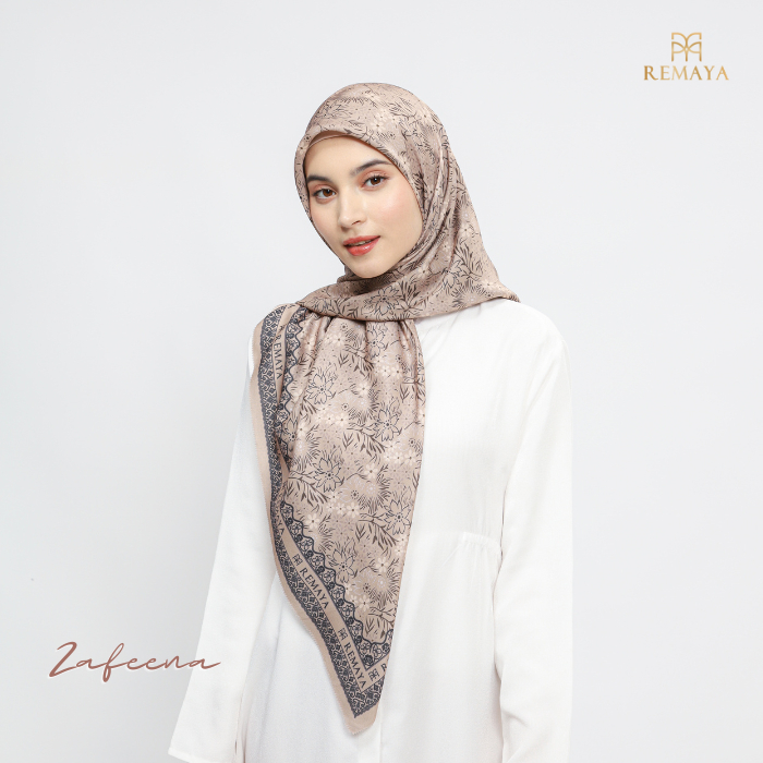 Jual Remaya Zafeena Scarf Hijab Segiempat Voal Jilbab Motif Elegan ...
