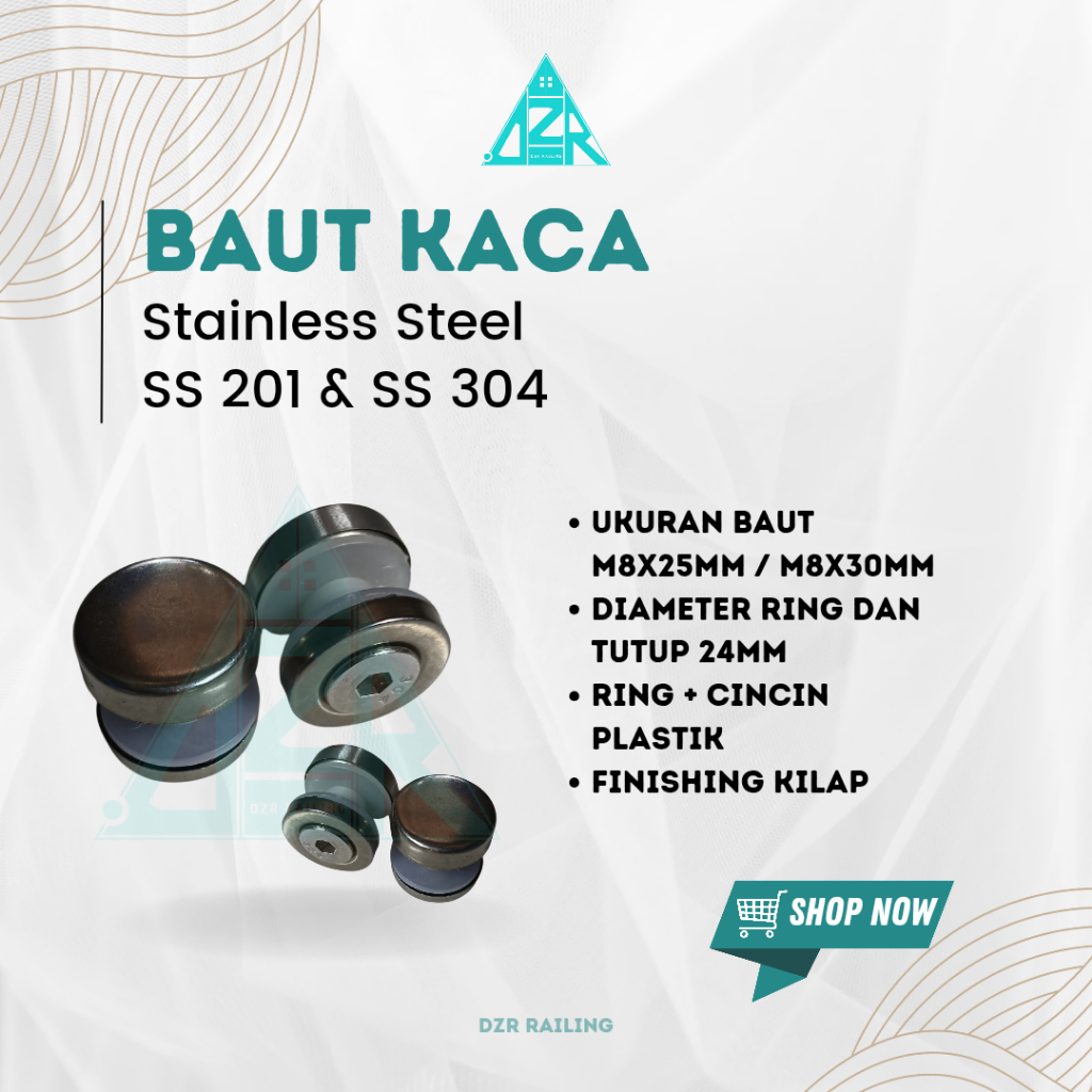 Jual Baut kaca / penjapit kaca / spider kaca / penjepit kaca tiang ...