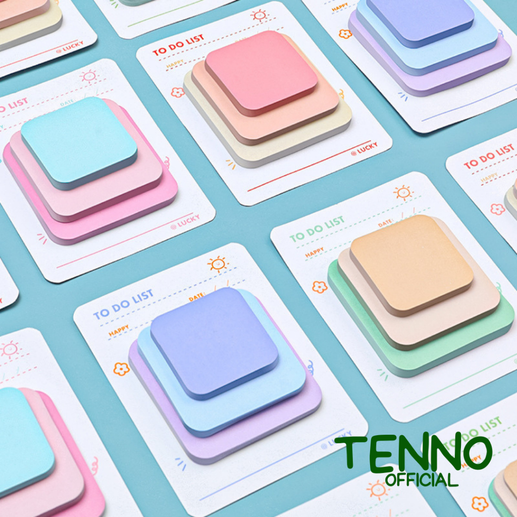 Jual TENNO Sticky Notes Kertas Catatan Pesan Tempel Set 3 Ukuran Size ...