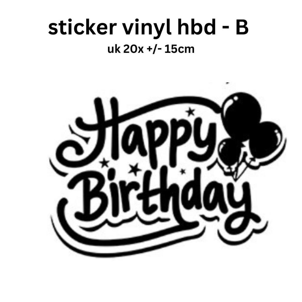 Jual STICKER BALON BOBO HAPPY BIRTHDAY, GRADUATION, sticker vinyl untuk ...