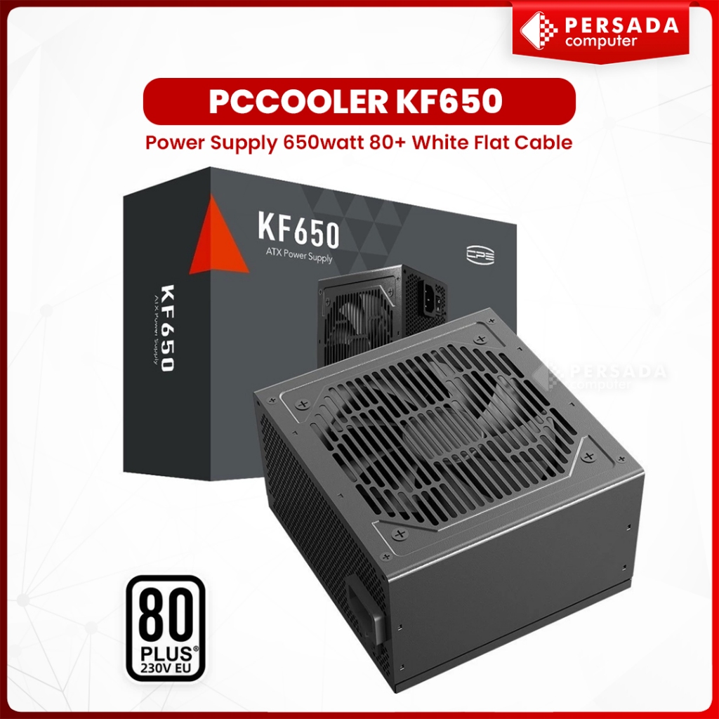 Jual Power Supply PCCOOLER KF650 650watt 80+ White Flat Cable | Shopee ...