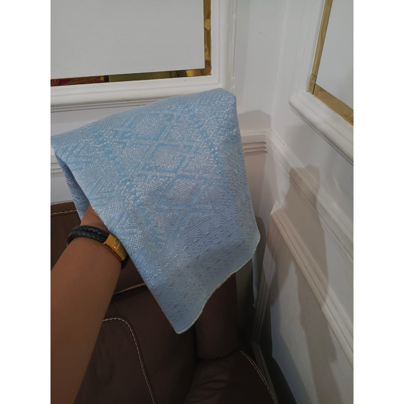 Jual Songket pandai sikek minang warna ice blue | Shopee Indonesia