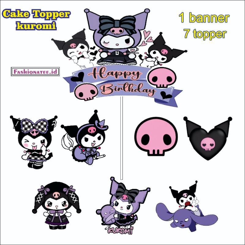 Jual kuromi cake topper hiasan kue kuromi | Shopee Indonesia